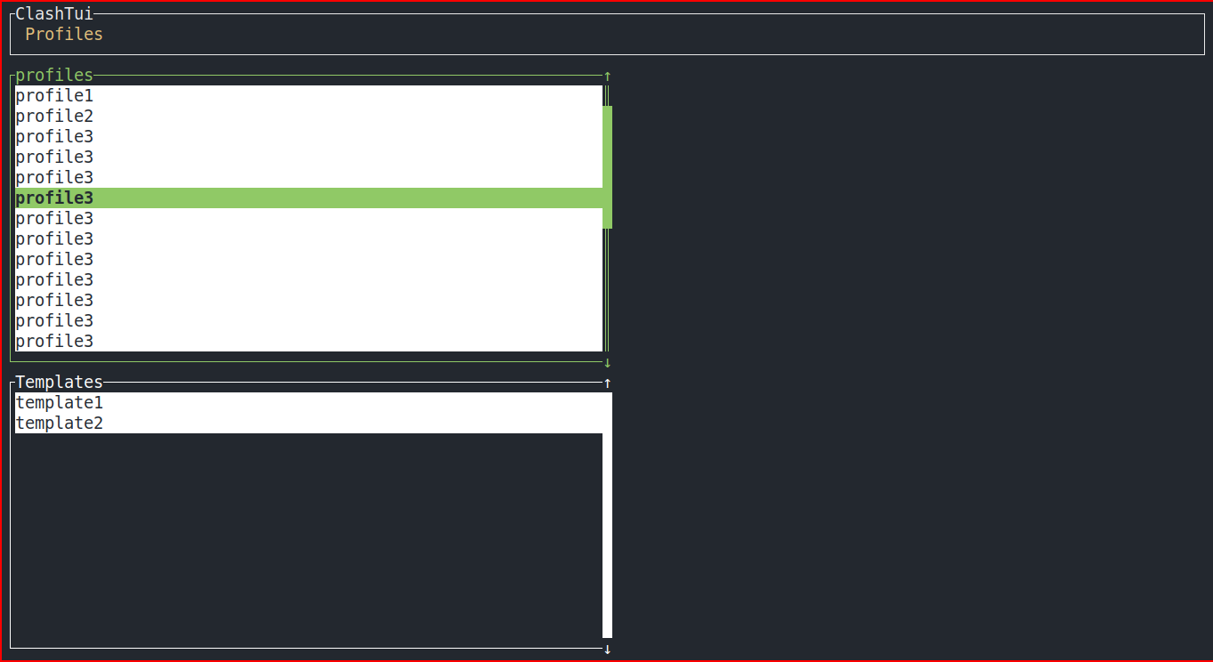 Clash 的 gui 客户端挺多的, 我觉得还是 tui 比较好用。之后可能会用 rust 的 tui 库重构该项目。目前只做了一点界面 ...