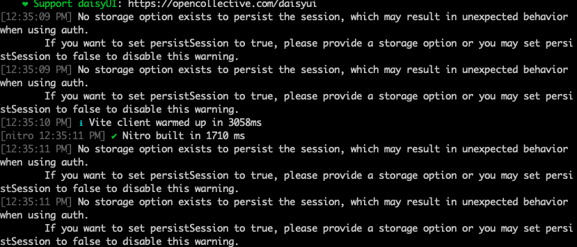 No Storage Option Exists To Persist The Session Which May Result In Unexpected Behavior When