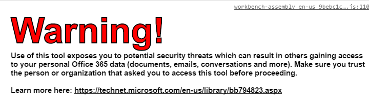 [Question] Warning! message from SharePoint framework · Issue #235 · pnp/sp-dev-fx-webparts · GitHub