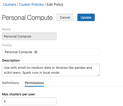 [FEATURE] Cluster Policy Max clusters per user feature · Issue #1948 · databricks/terraform ...