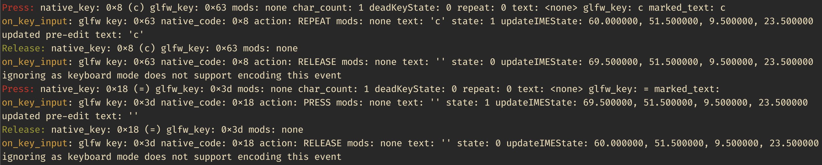 macOS Chinese IME certain control keys are directly displayed by kitty · Issue #4062 ...
