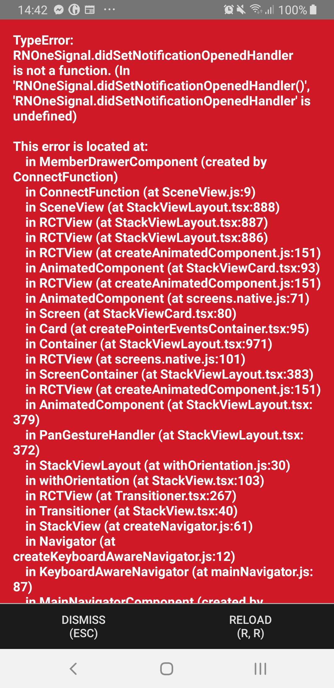 Typeerror Rnonesignal Didsetnotificationopenedhandler Is Not A Function Rn 0 61 5 · Issue 936