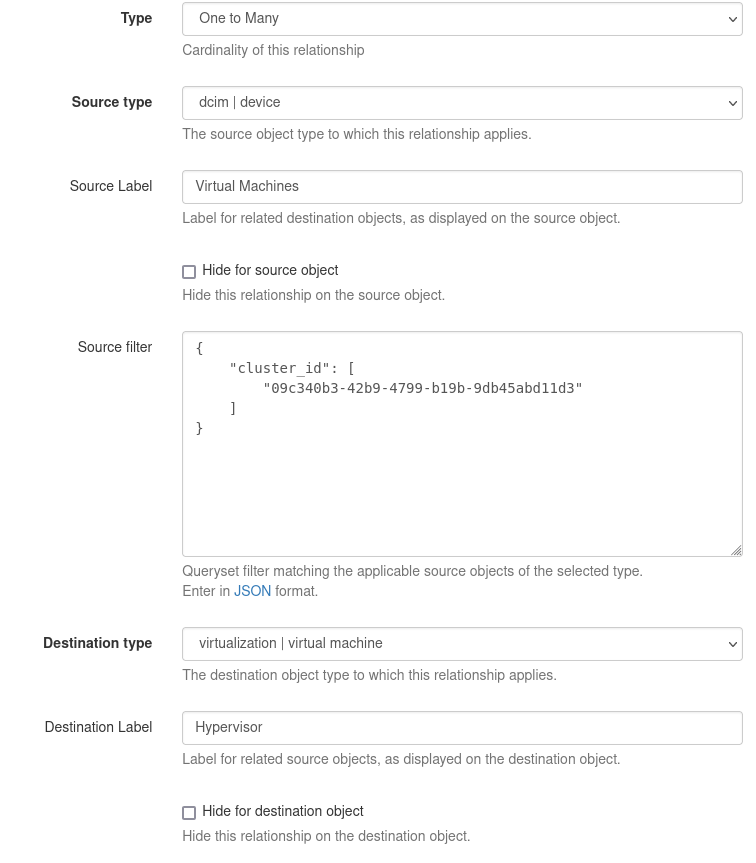 Need a way for a relationship's source/destination filters to vary ...