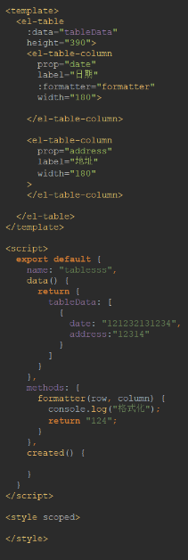 Formter Method in [Bug Report] el-table · Issue #15871 · ElemeFE/element · GitHub