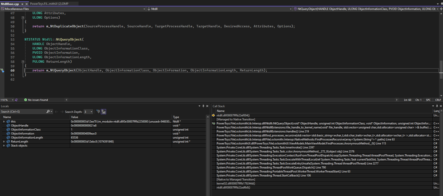 File Locksmith apparently hanging · Issue #22203 · microsoft/PowerToys · GitHub