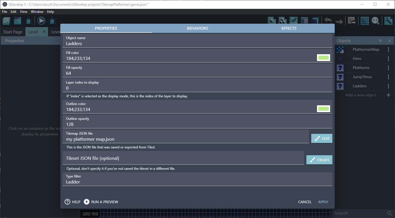 Automatically generate collision masks for TileMap objects · Issue #2775 · 4ian/GDevelop · GitHub