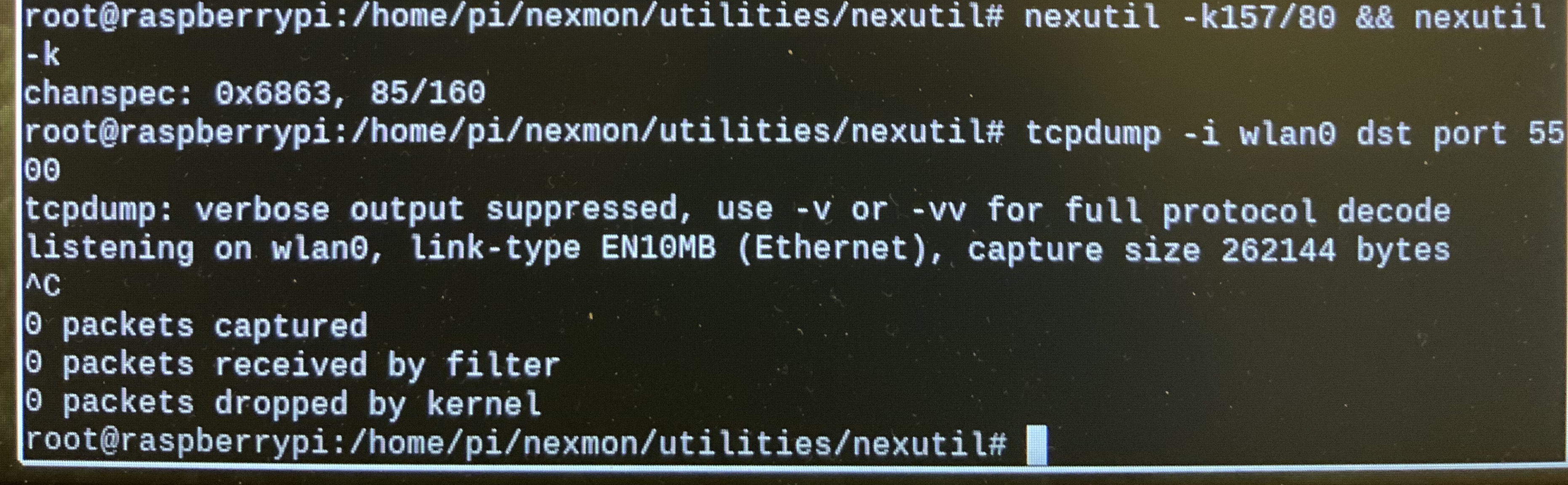 Nexutil sets chanspec failed · Issue #39 · seemoo-lab/nexmon_csi · GitHub