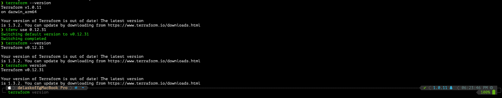 Terraform Version is not updating · Issue #2049 · romkatv/powerlevel10k · GitHub