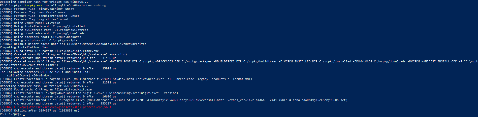 [Installing New Libary] Problem with detecting compiler hash for triplet · Issue #13890 ...