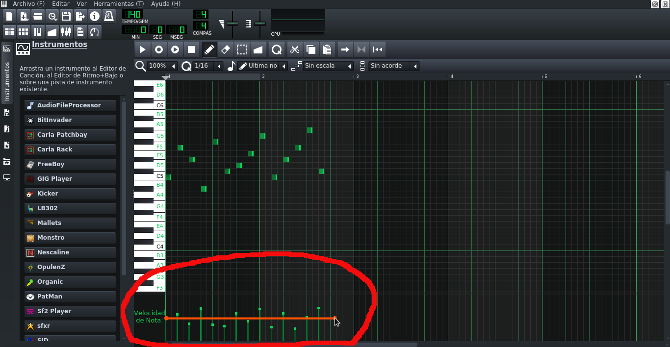 Organize note faders with ruler on the piano roll. · Issue #4675 · LMMS ...