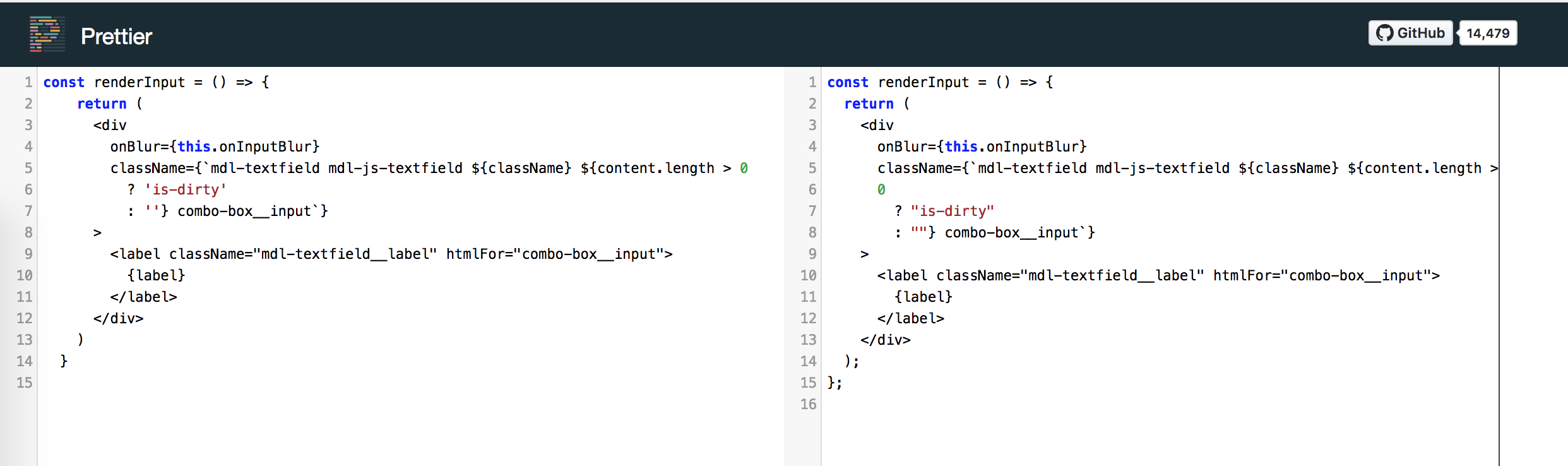 JSX ternary looks weird · Issue #2752 · prettier/prettier · GitHub