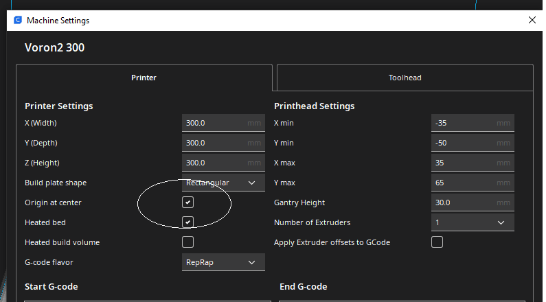 Voron origin center of bed · Issue #331 · SoftFever/OrcaSlicer · GitHub