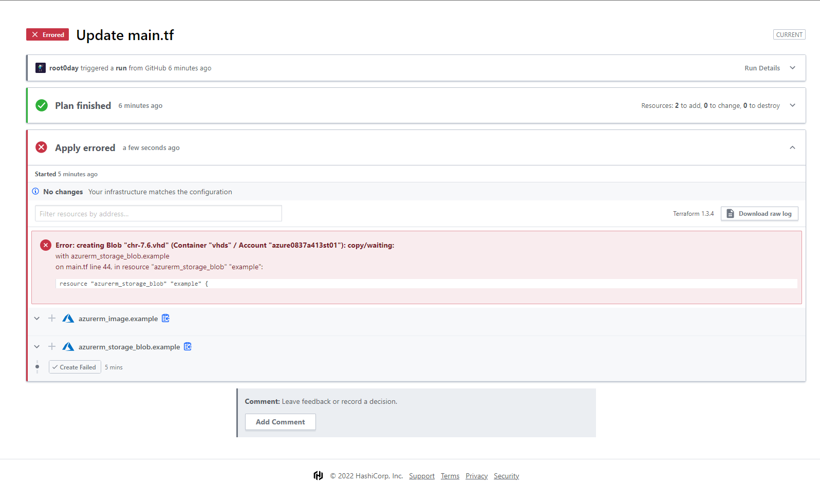 In Terraform Cloud, use azurerm_ storage_ Blob module failed to pull file · Issue #19137 ...
