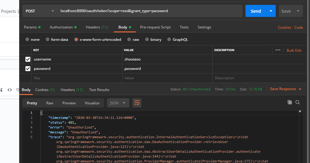 返回401 · Issue #134 · zhoutaoo/SpringCloud · GitHub