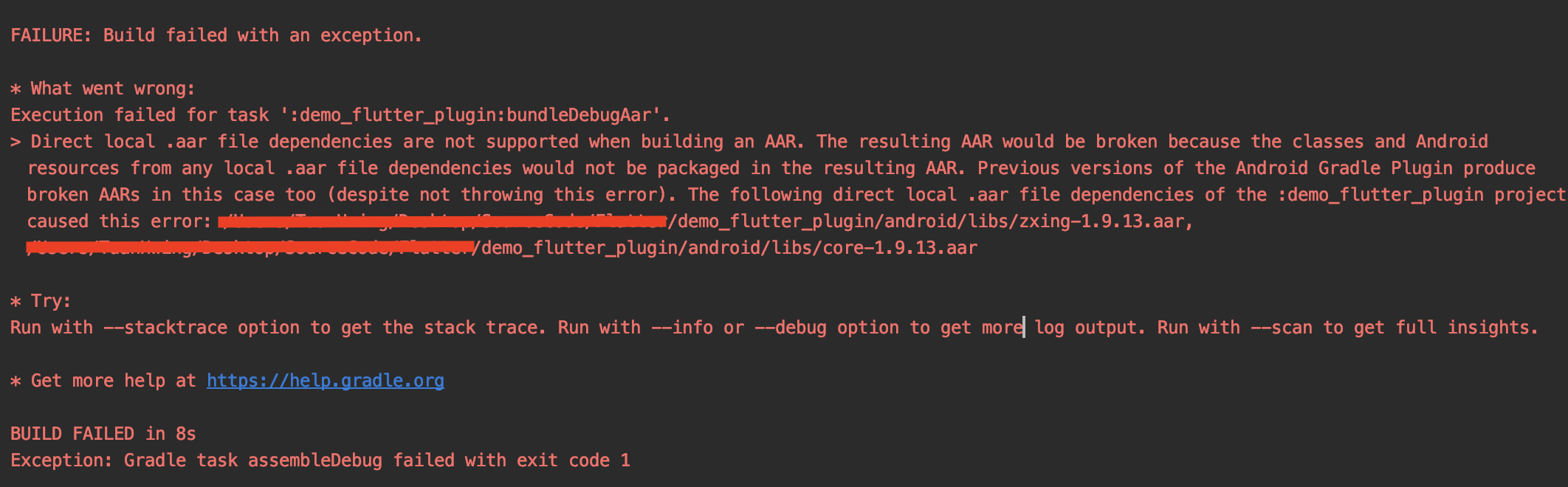 Plugin Manual Include External Aar Package Inside Plugin Then Run Application Always Throw 9989
