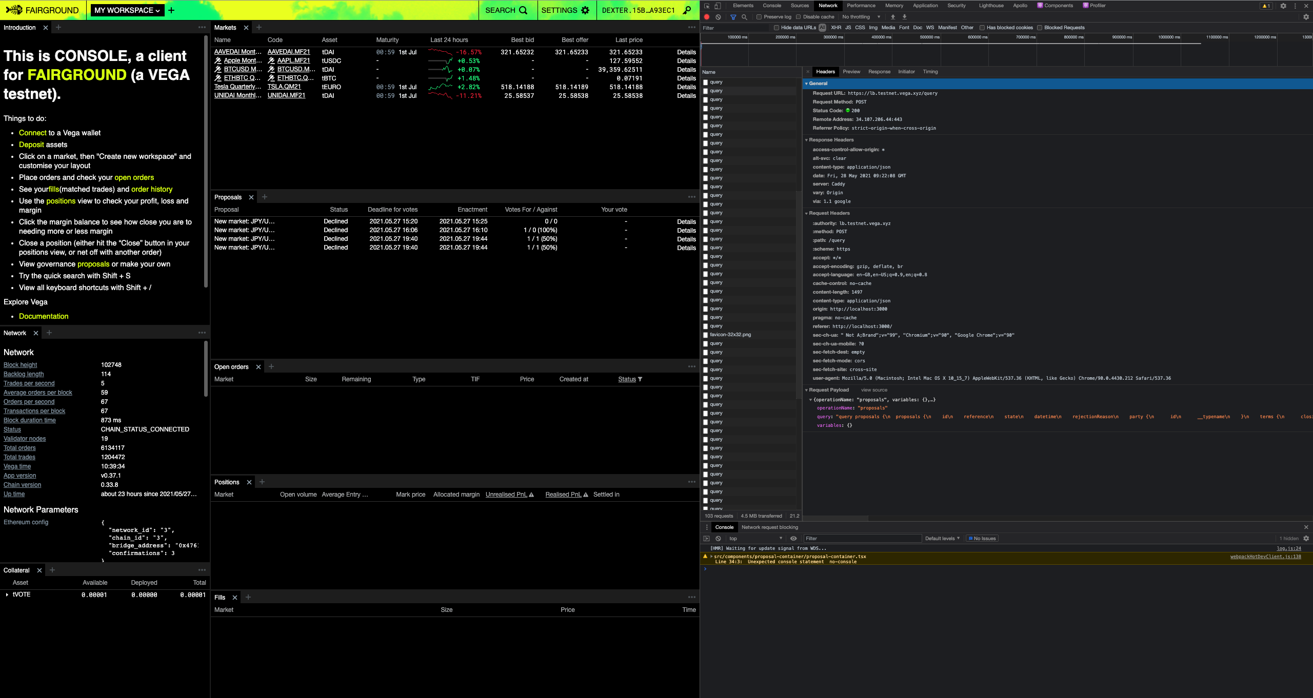 GraphQL proposals endpoint returning errors · Issue #3526 · vegaprotocol/vega · GitHub