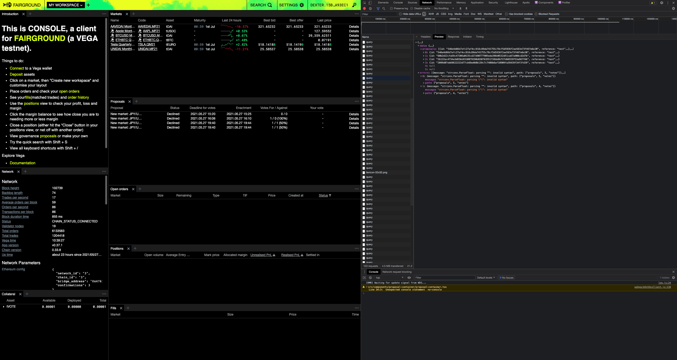 GraphQL proposals endpoint returning errors · Issue #3526 · vegaprotocol/vega · GitHub