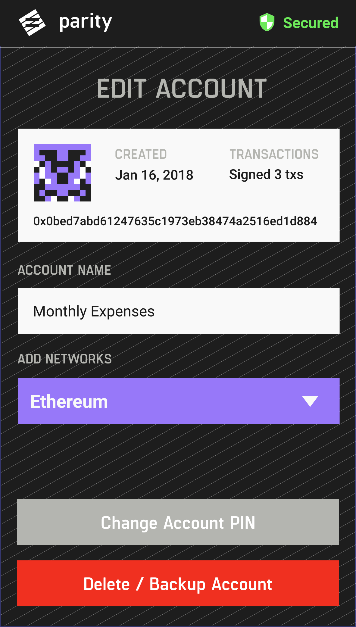 [new ui] new edit account screen · Issue #99 · novasamatech/parity-signer · GitHub