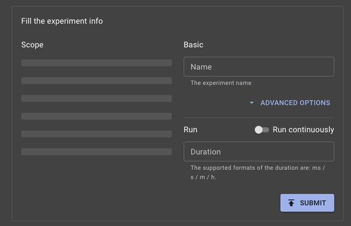 Chaos Dashboard cant create an experiment due to no namespace or label selectors · Issue #2306 ...