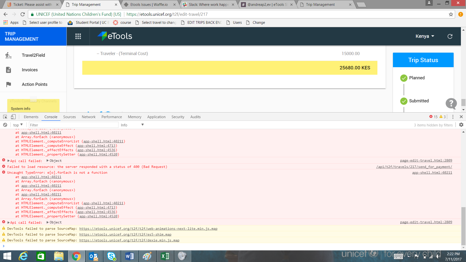 Update status of migrated trips · Issue #431 · unicef/etools-issues · GitHub