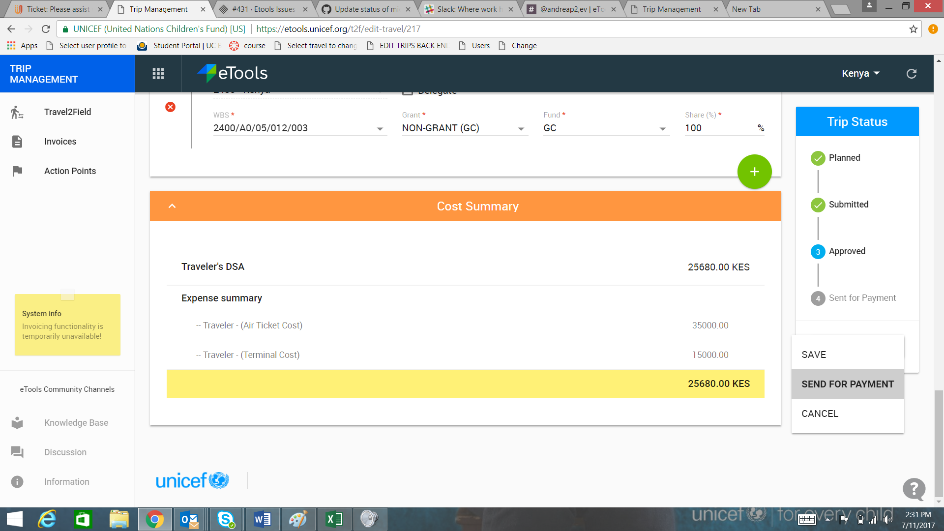 Update status of migrated trips · Issue #431 · unicef/etools-issues · GitHub