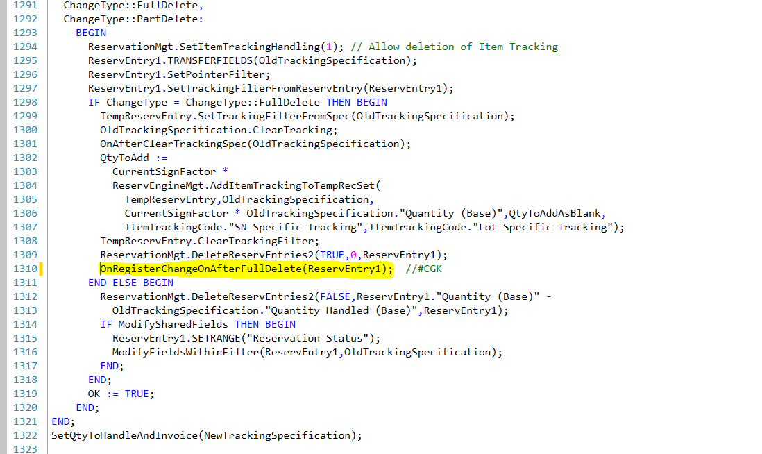 [EventRequest] Page 6510 “Item Tracking Lines” on procedure "RegisterChange" · Issue #5081 ...