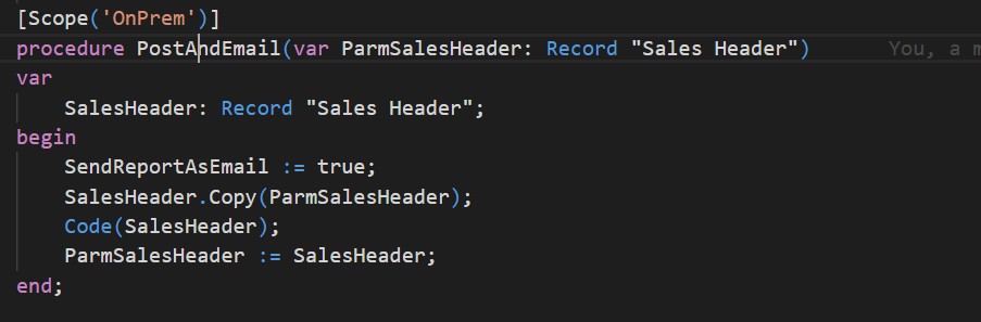 [Request for External] codeunit 82 "Sales-Post + Print" change the scope for function ...