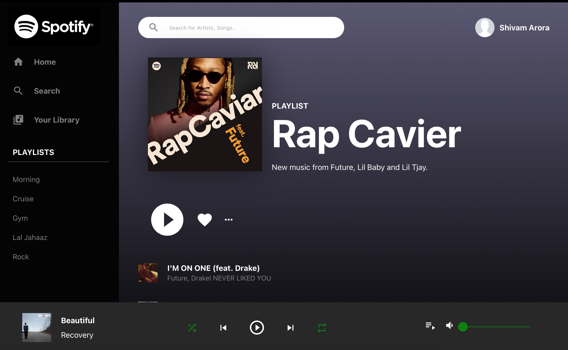GitHub - shivam017arora/SpotifyApp: React.JS