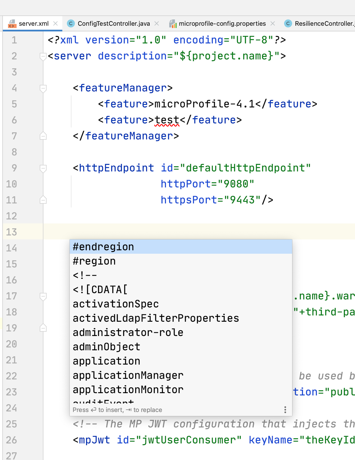 LS integration: Completion items intermittently not appearing · Issue #86 · OpenLiberty/liberty ...