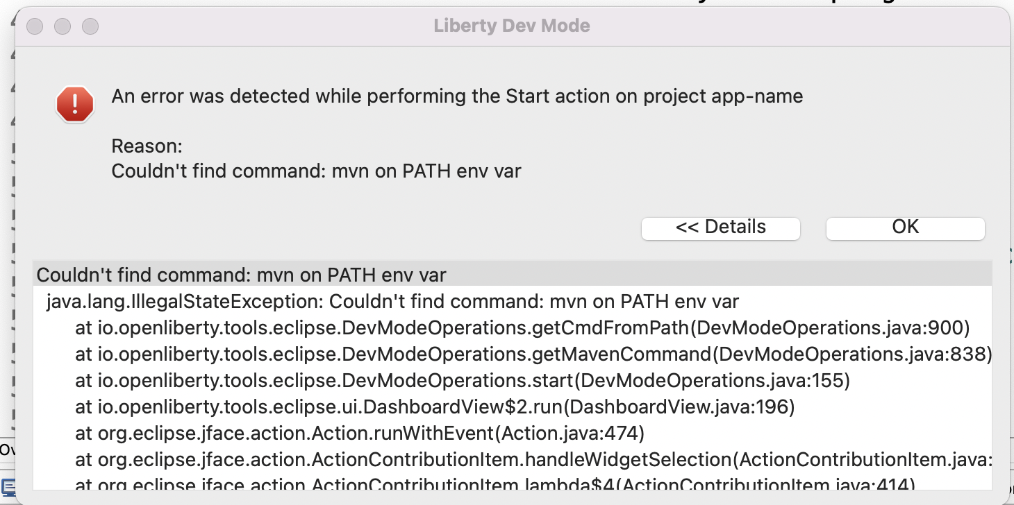 Starter Maven app with wrapper will not start dev mode through the dashboard · Issue #152 ...