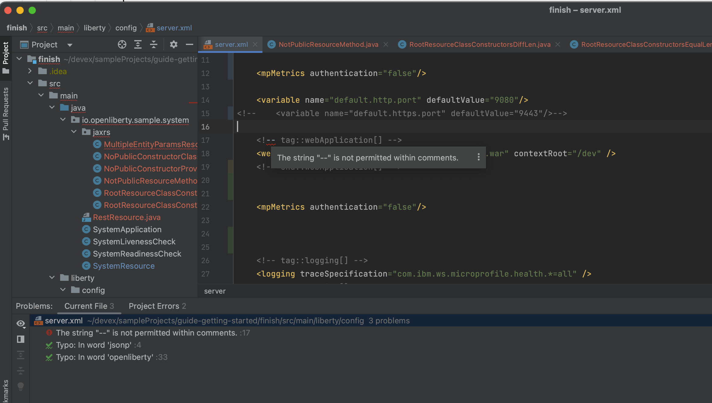 LS Integration: XML comment diagnostics forces document into a broken state · Issue #275 ...