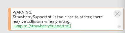 Incorrect/pointless warning about objects being too close to others ...