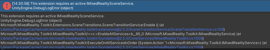 Registering a Scene Transition Service doesn't enable the Scene Service ...