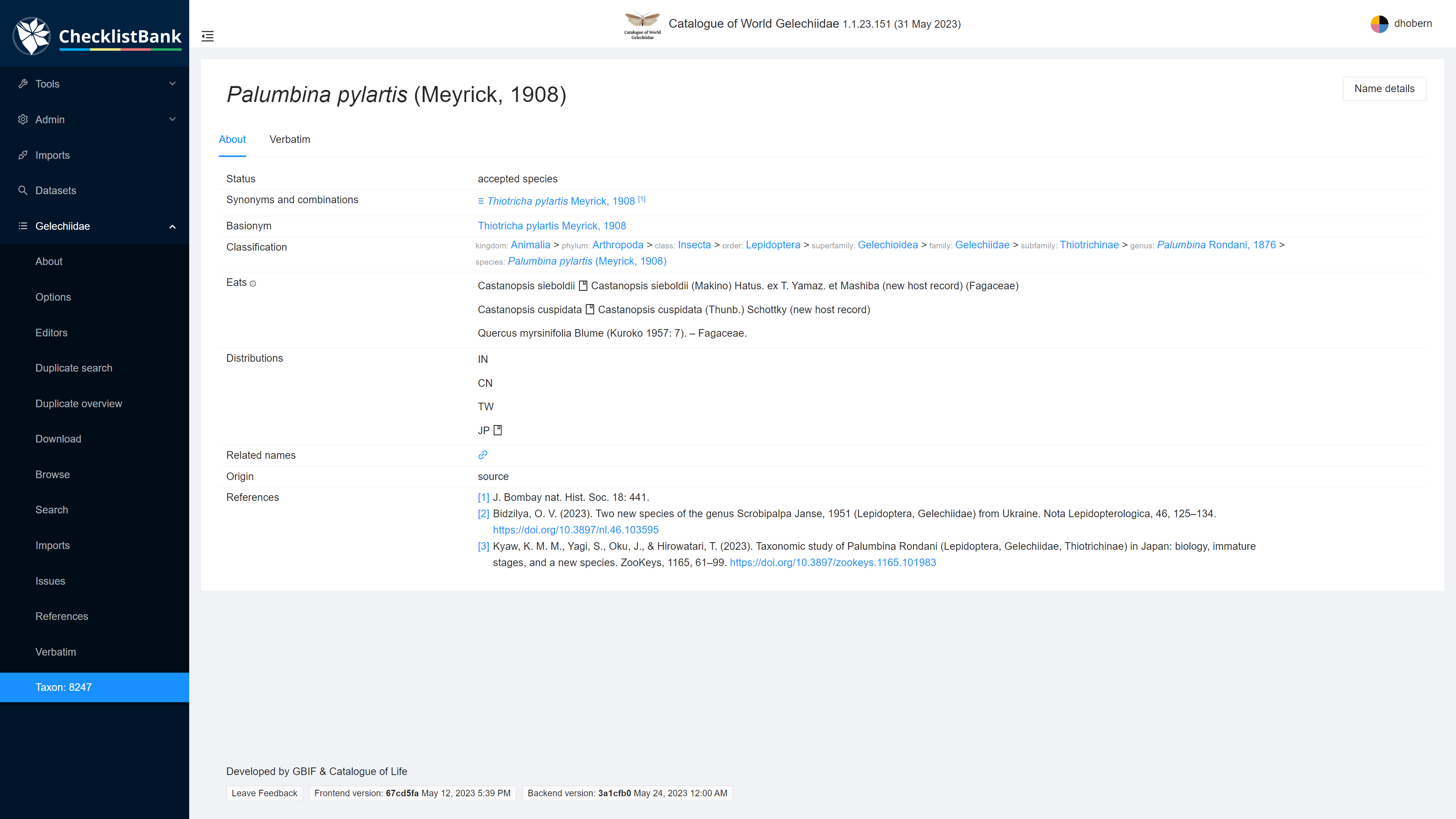Show type material for taxa with basionyms with type material · Issue #1232 · CatalogueOfLife ...