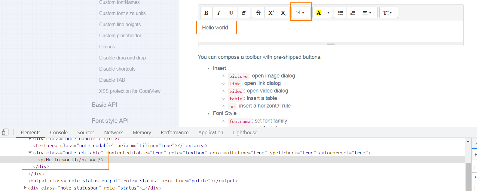 How can I add default option to font family and font size in Summernote ...