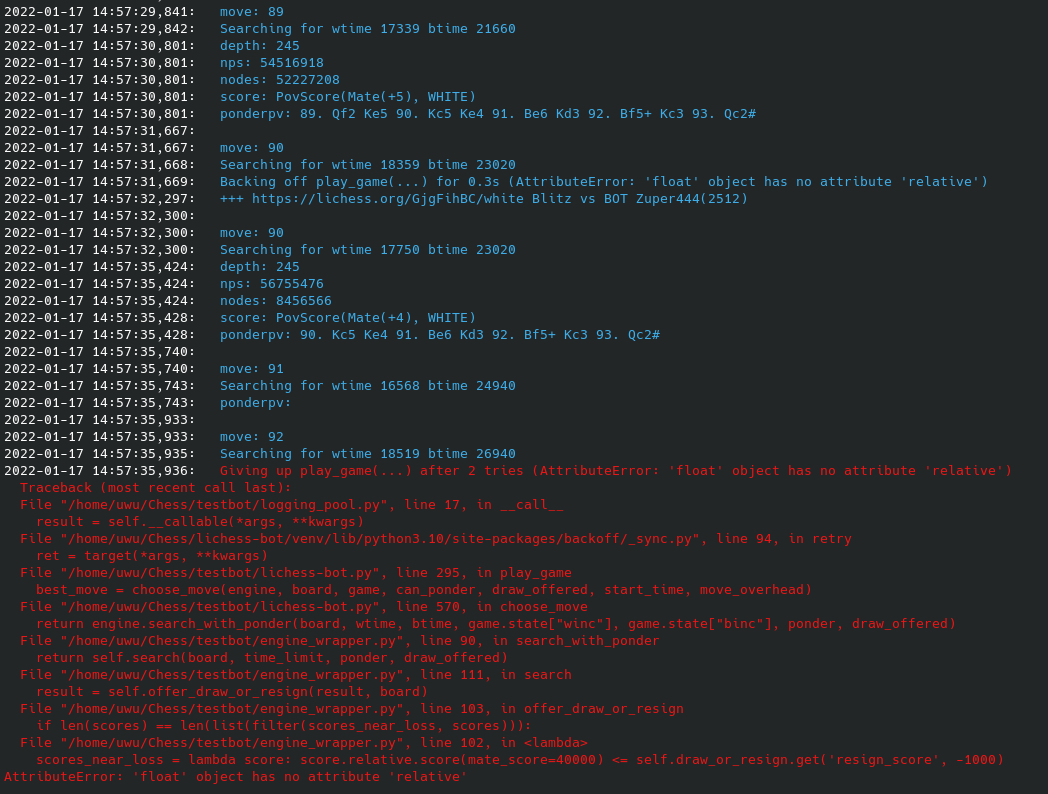 Bot Is Randomly Stopping For A Second In Mate Positions · Issue 418 · Lichess Bot Devslichess 