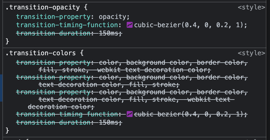 False positive cssConflict: transition-colors & transition-opacity · Issue #607 · tailwindlabs ...