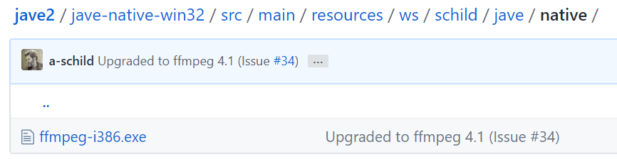 [main] ERROR ws.schild.jave.FFMPEGExecutor - Could not find ffmpeg ...