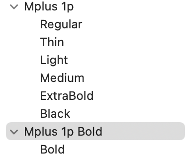 M Plus 1P static fonts Bold has broken name table · Issue #4731 · google/fonts · GitHub