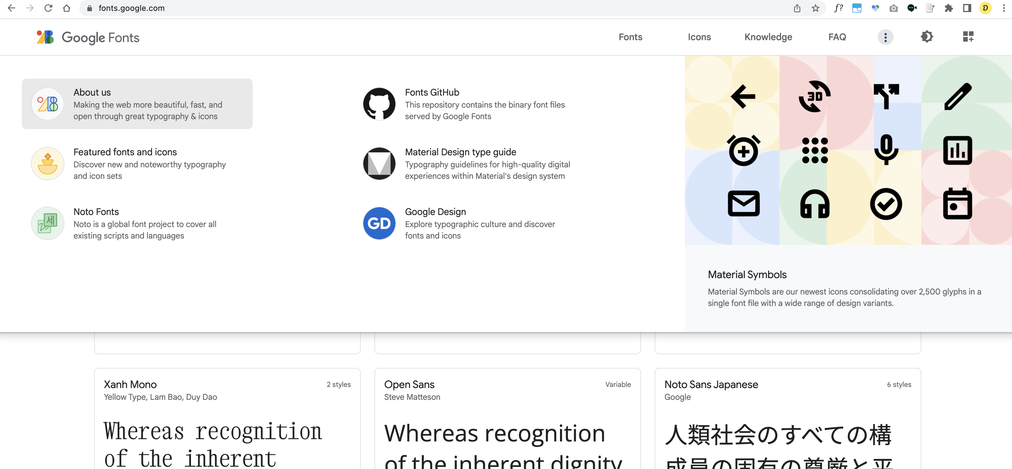 Use megamenu instead of narrow dropdown for browse and filter · Issue #5 · notofonts/notofonts ...