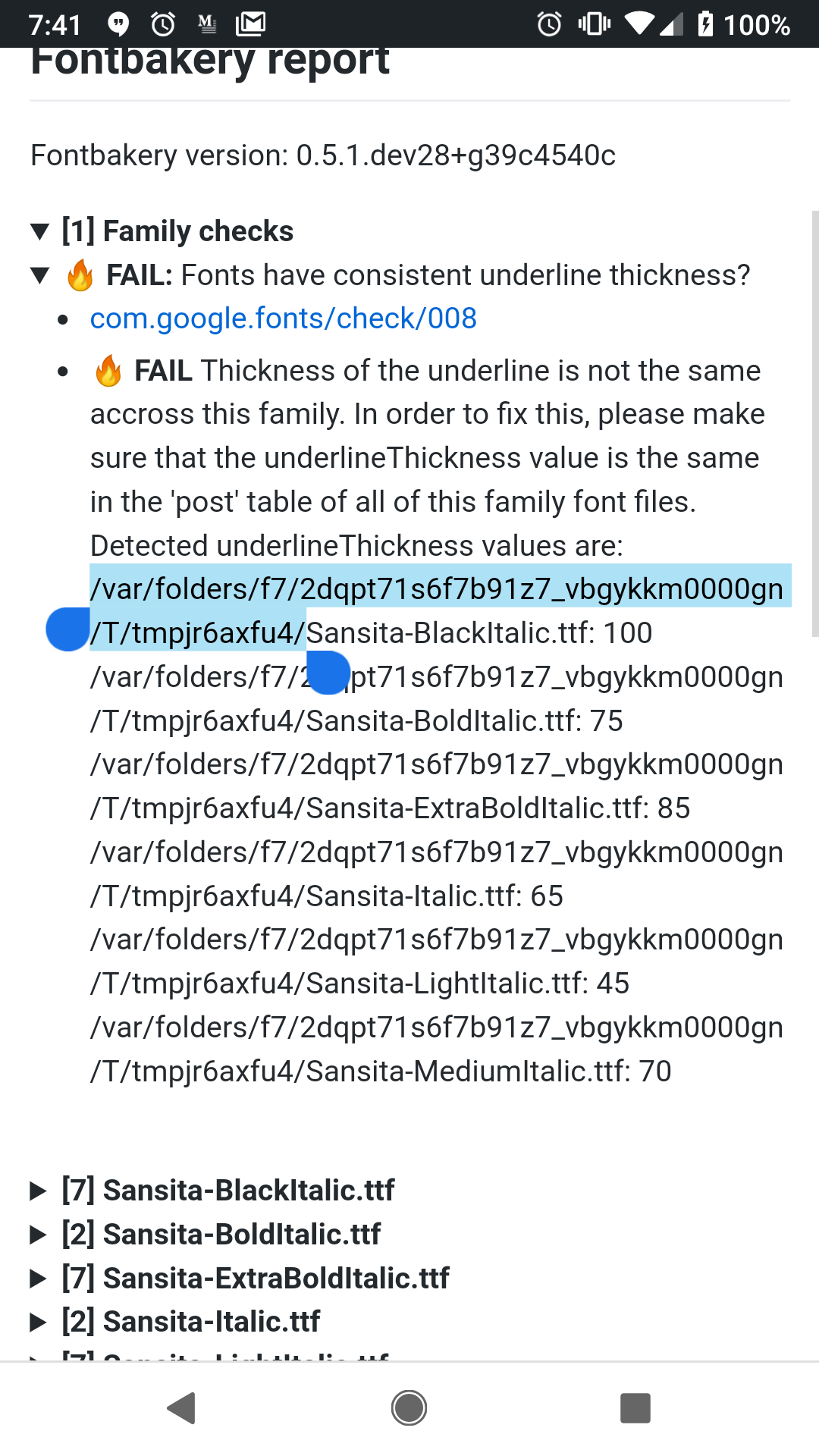 com.google.fonts/check/008 should list differing values. · Issue #1687 · fonttools/fontbakery ...