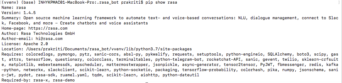 Getting ERROR asyncio - Task exception was never retrieved on running command rasa run -m models ...