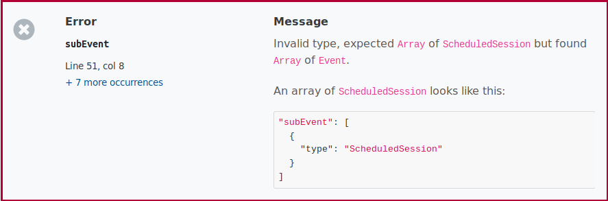 HeadlineEvent may contain type Event as subEvent · Issue #320 · openactive/data-model-validator ...