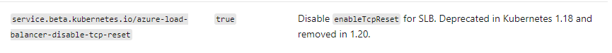 Tcp Reset Is Deprecated But Still In Docs · Issue 86287 · Microsoftdocsazure Docs · Github