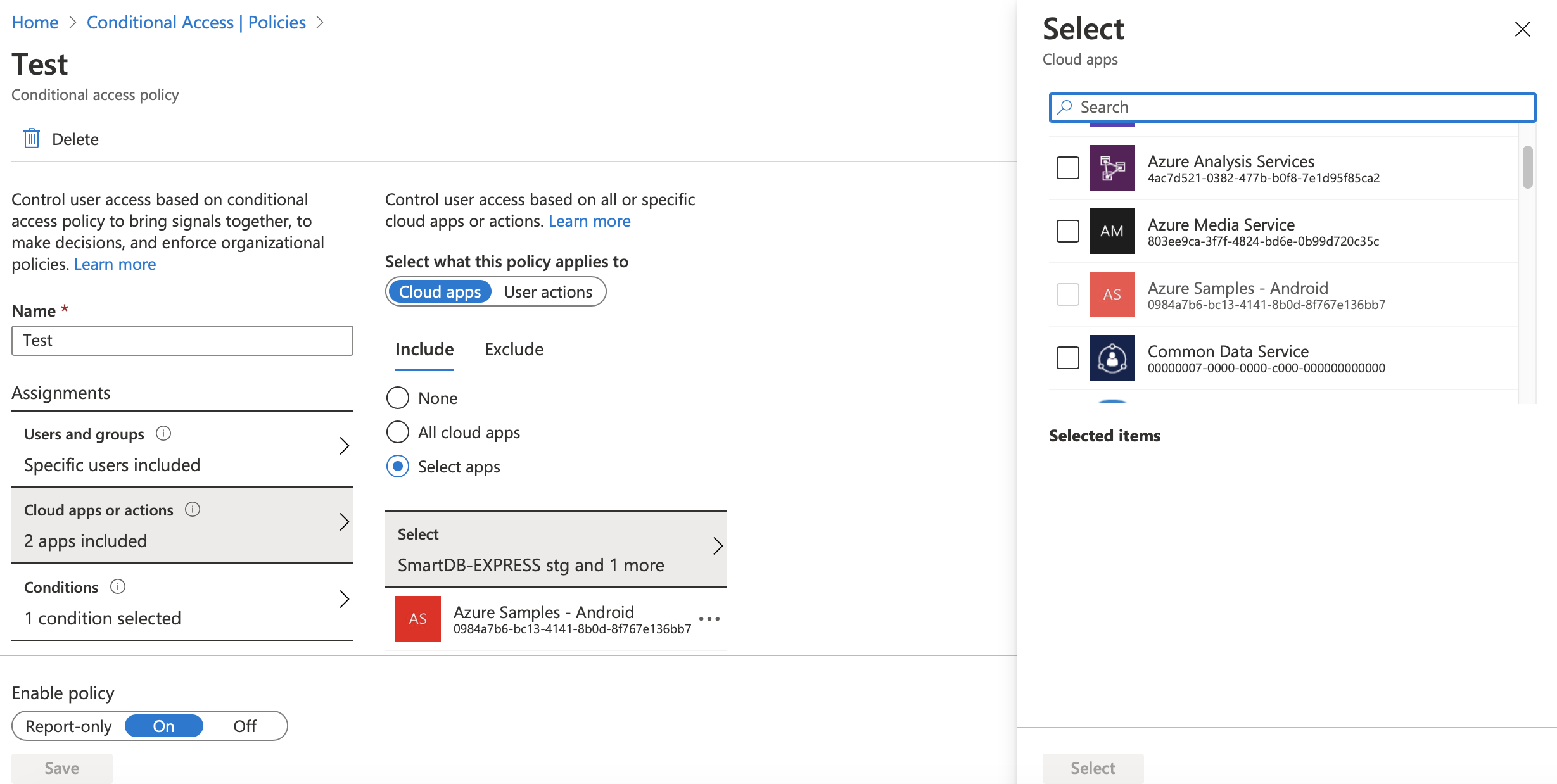 Conditional Access Policies by selecting apps is ignored · Issue #1094 ...