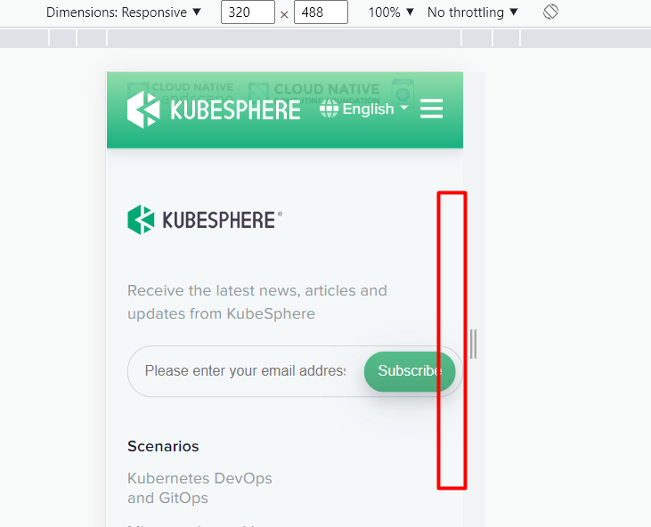 the form goes outside the container · Issue #2381 · kubesphere/website · GitHub