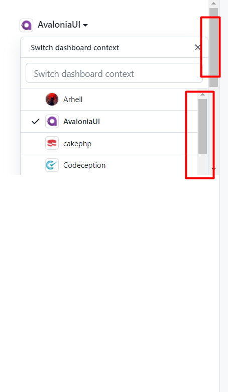 choice of organizations dropdown ui bug · community · Discussion #15322 · GitHub