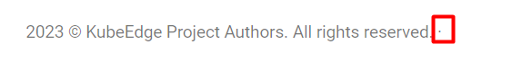 remove dot in footer · Issue #314 · kubeedge/website · GitHub