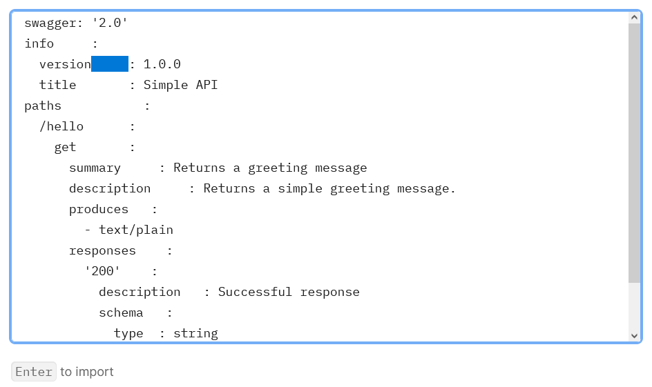 Spaces after "swagger" field name causes an import error · Issue #11883 · postmanlabs/postman ...