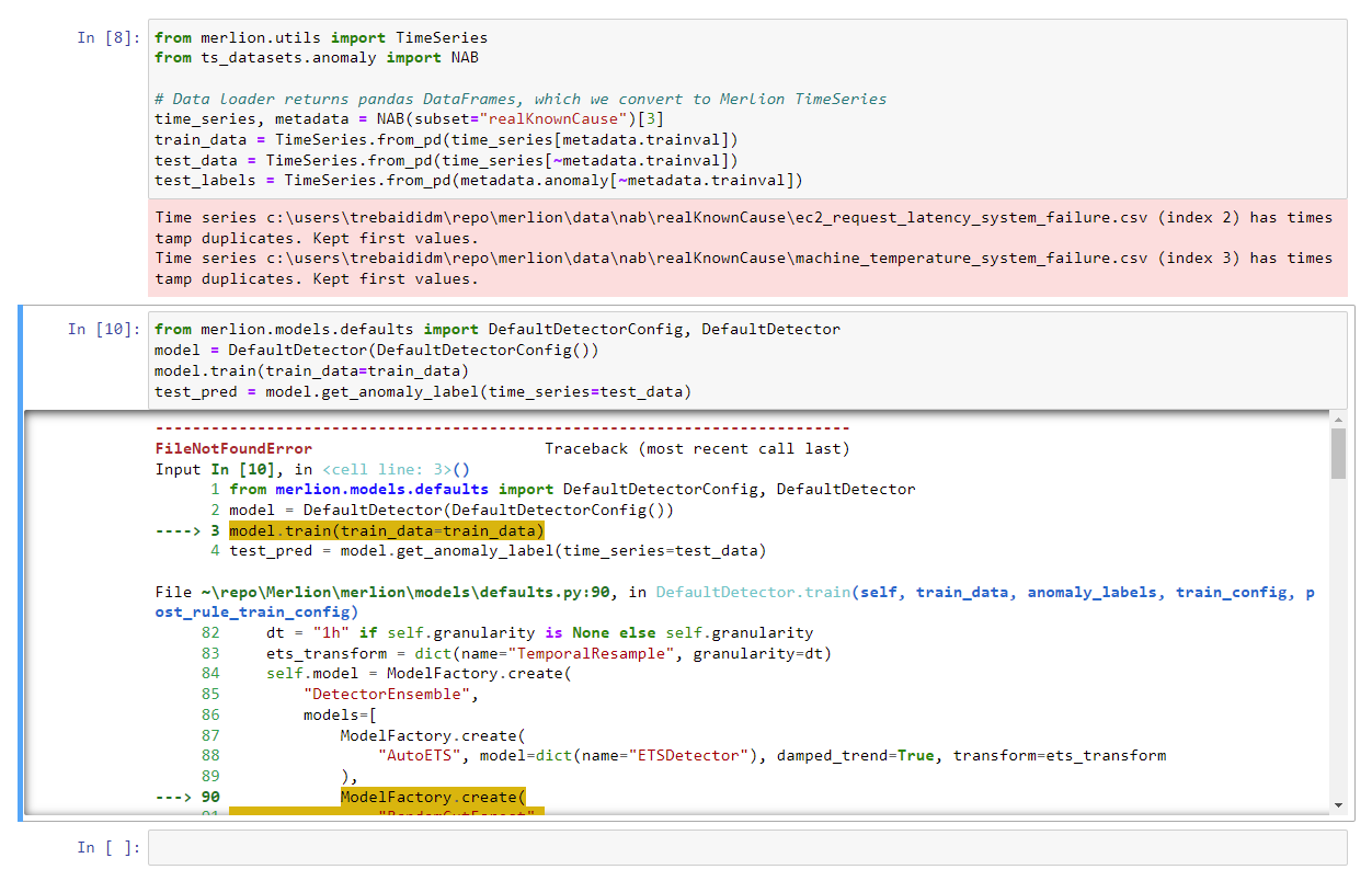 [BUG] Anomaly Detection example doesn't work · Issue #111 · salesforce/Merlion · GitHub
